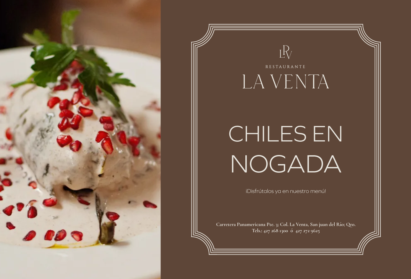 Chiles en Nogada • Hotel Hacienda La Venta